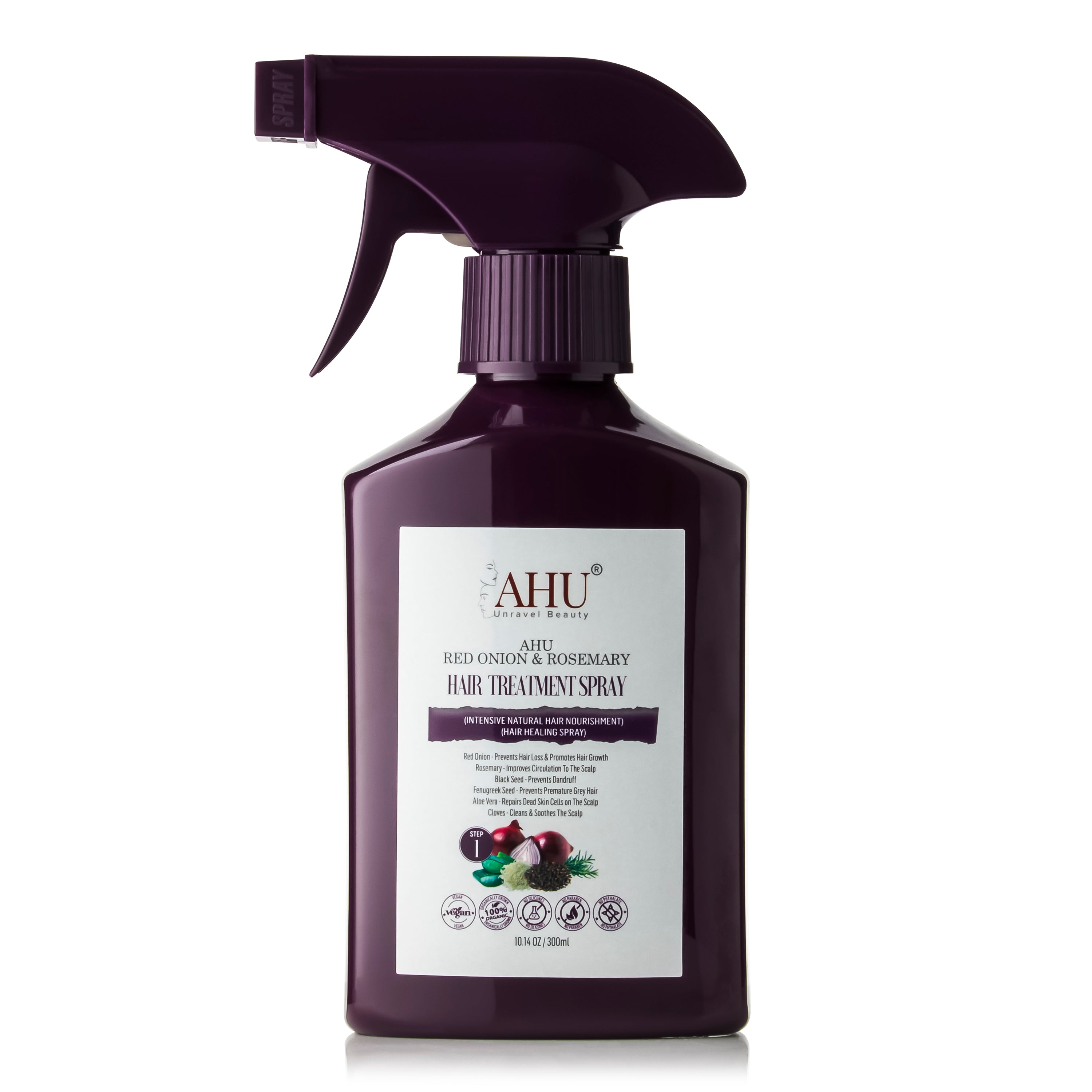AHU Red Onion & Rosemary Hair Treatment Spray – AHU CARE